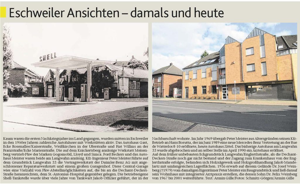 Eschweiler Ansichten damals und heute – Eschweiler Geschichtsverein e.V.